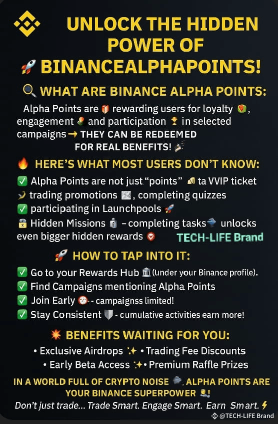 📢 What is #BinanceAlphaPoints ? A reward program by Binanc | TECH-LIFE ...