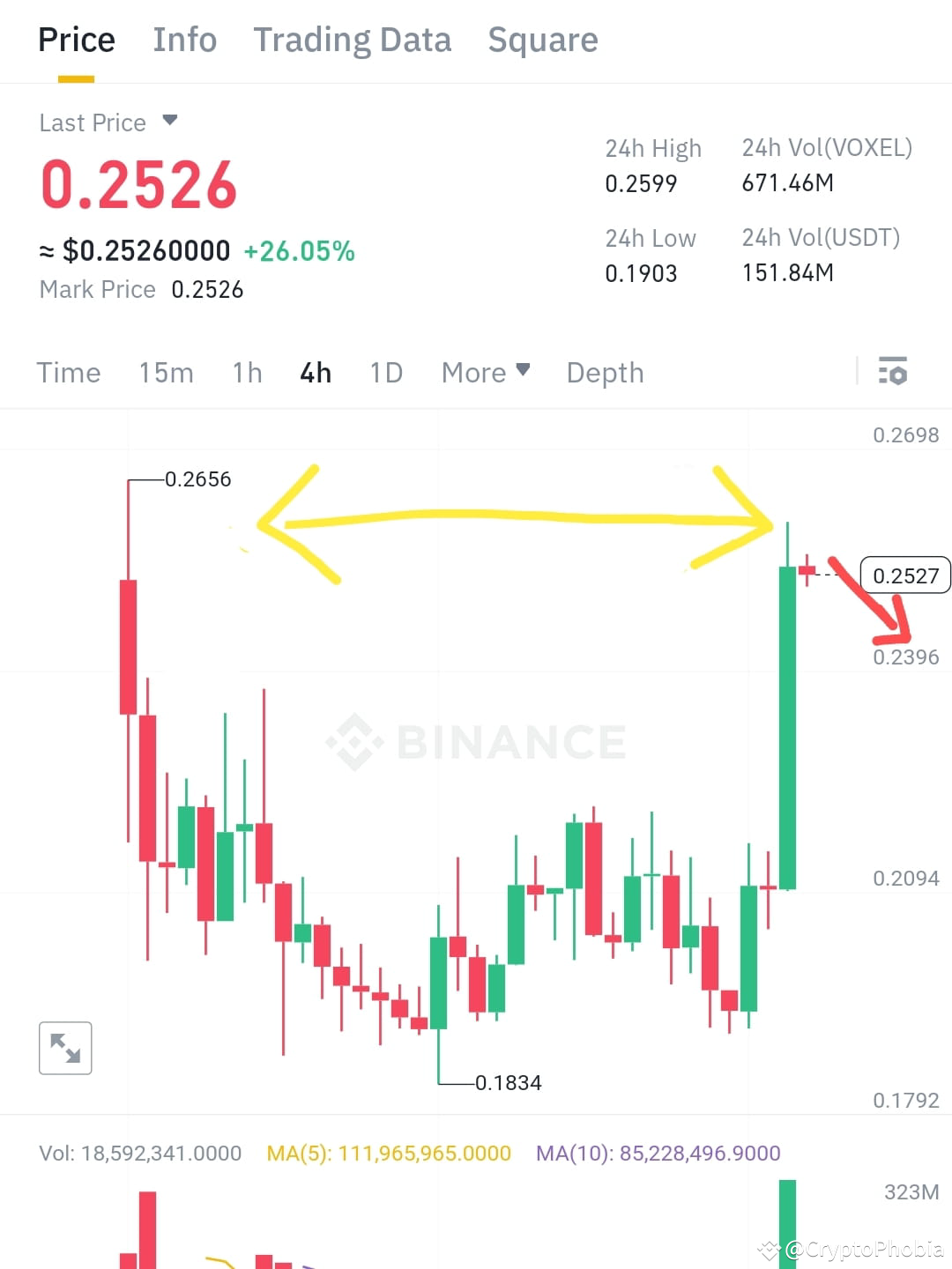 $VOXEL Top Gainer / Volatile shOrt 🔴 0.2530-0.2630 I need ...