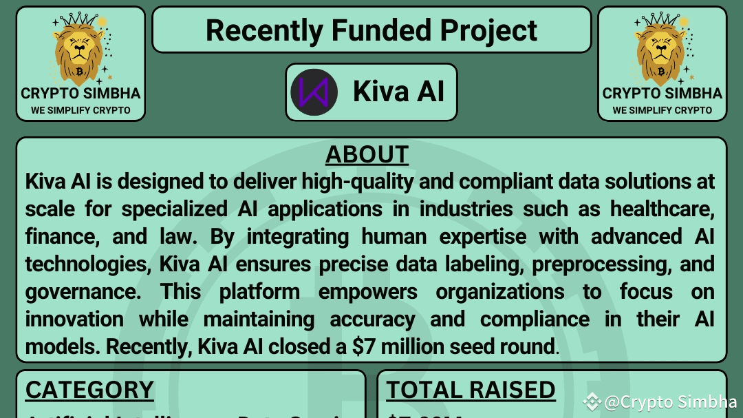 🚀Top Project From Recent Funding Round 💰 Kiva AI 🚀 | Crypto Simbha on Binance Square