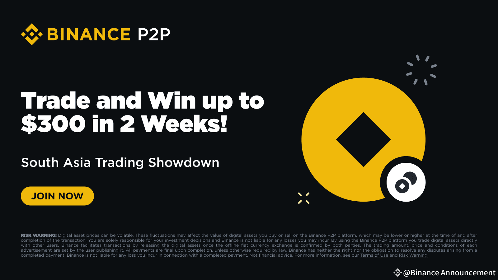 Binance P2P South Asia Trading Showdown: Win Up to 300 USDT in the 2 ...