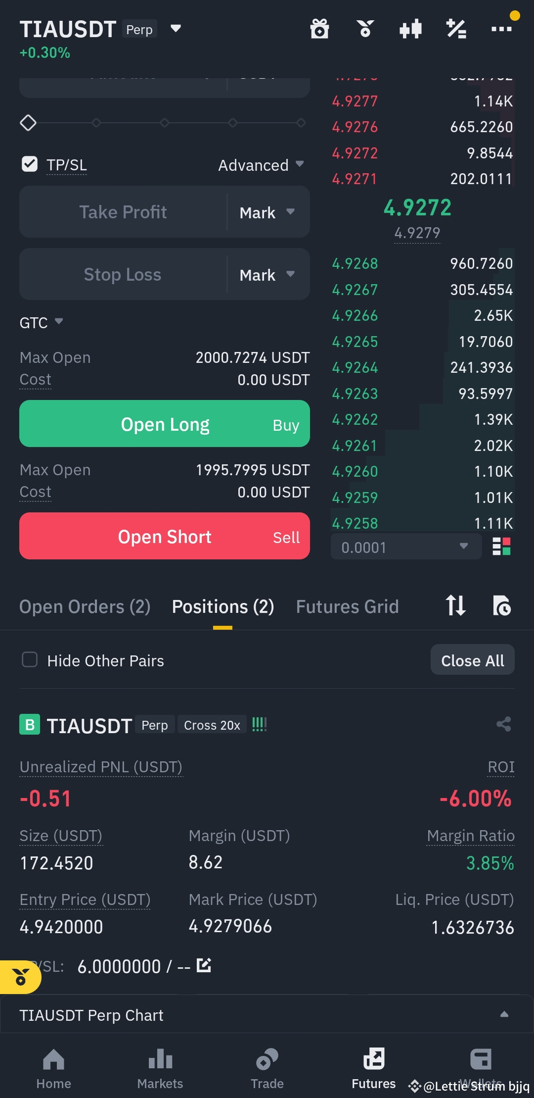 #Tia/usdt Gainer or looser! | Lettie Strum bjjq on Binance Square