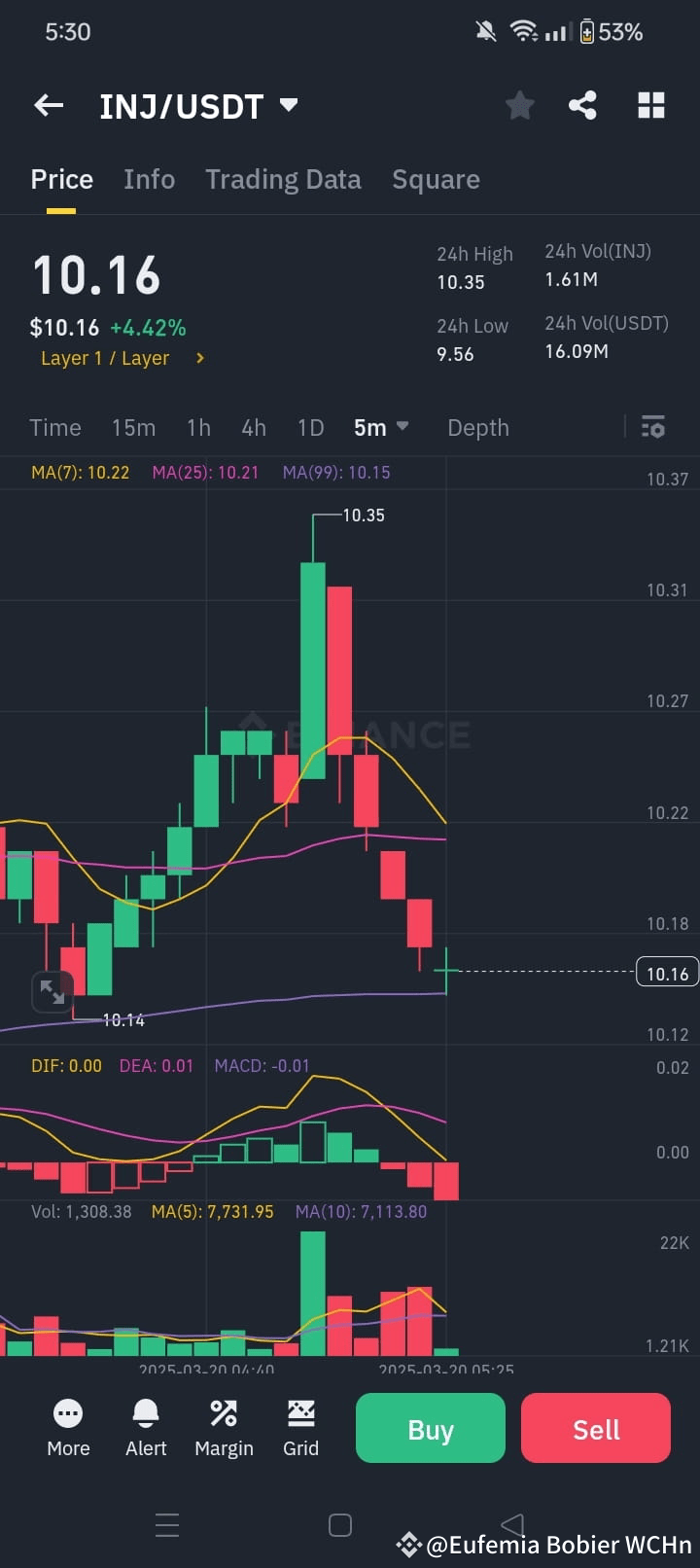 $INJ/USDT Long Trade Signal Trade Details: 1. *Trade Type*: | Eufemia ...