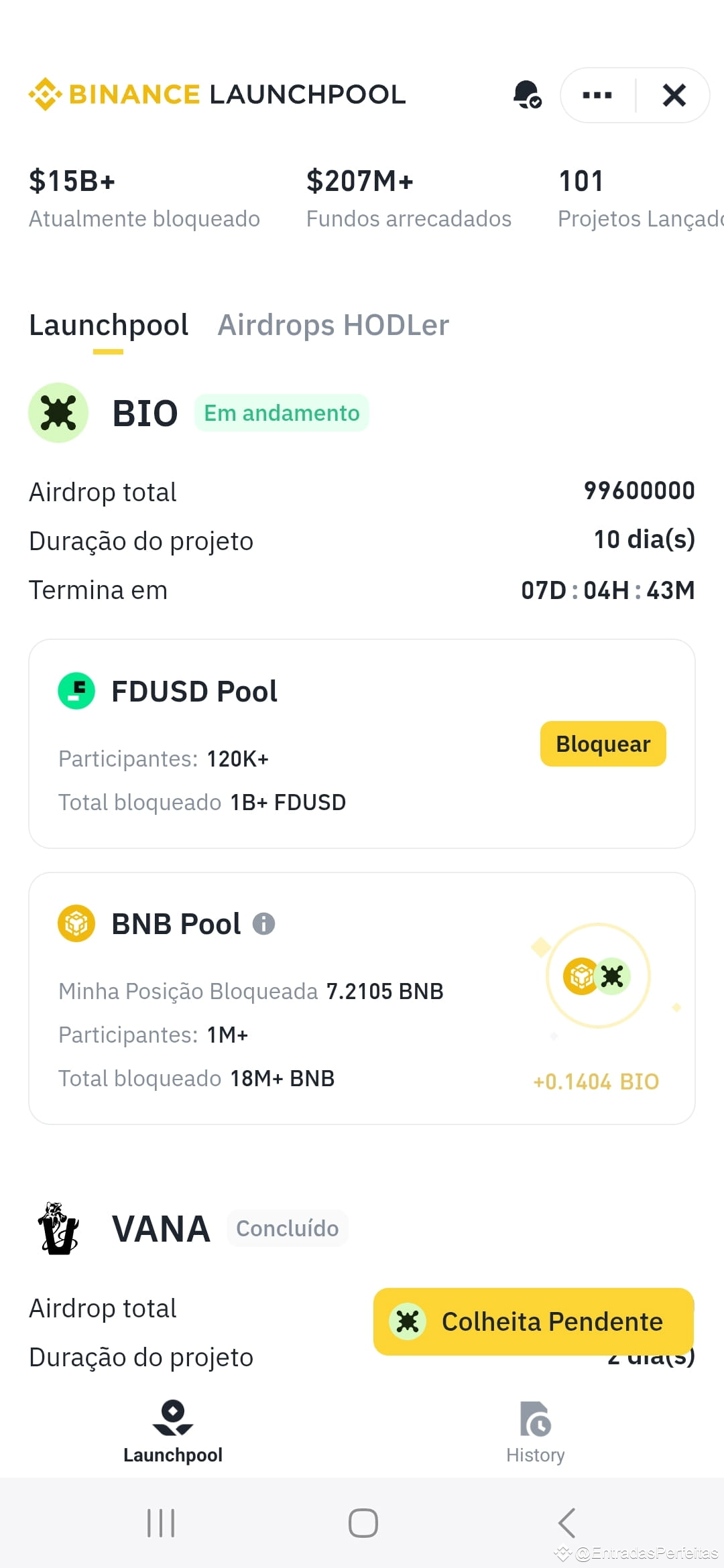 $BNB another violent harvest reaching the 9th Bio token, he | EntradasPerfeitas on Binance Square