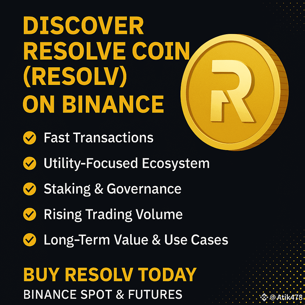 🔥 Discover Resolve Coin ($RESOLV ) on Binance – The Next Bi | CrryptoMan on Binance Square
