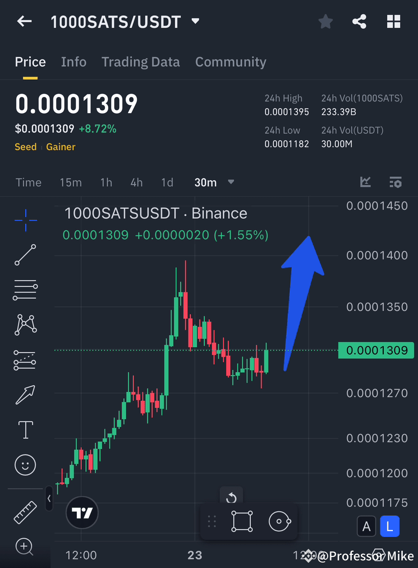 $1000SATS /USDT: Bull Run Confirmed! Guys Take Entry now and | Professor Mike on Binance Square