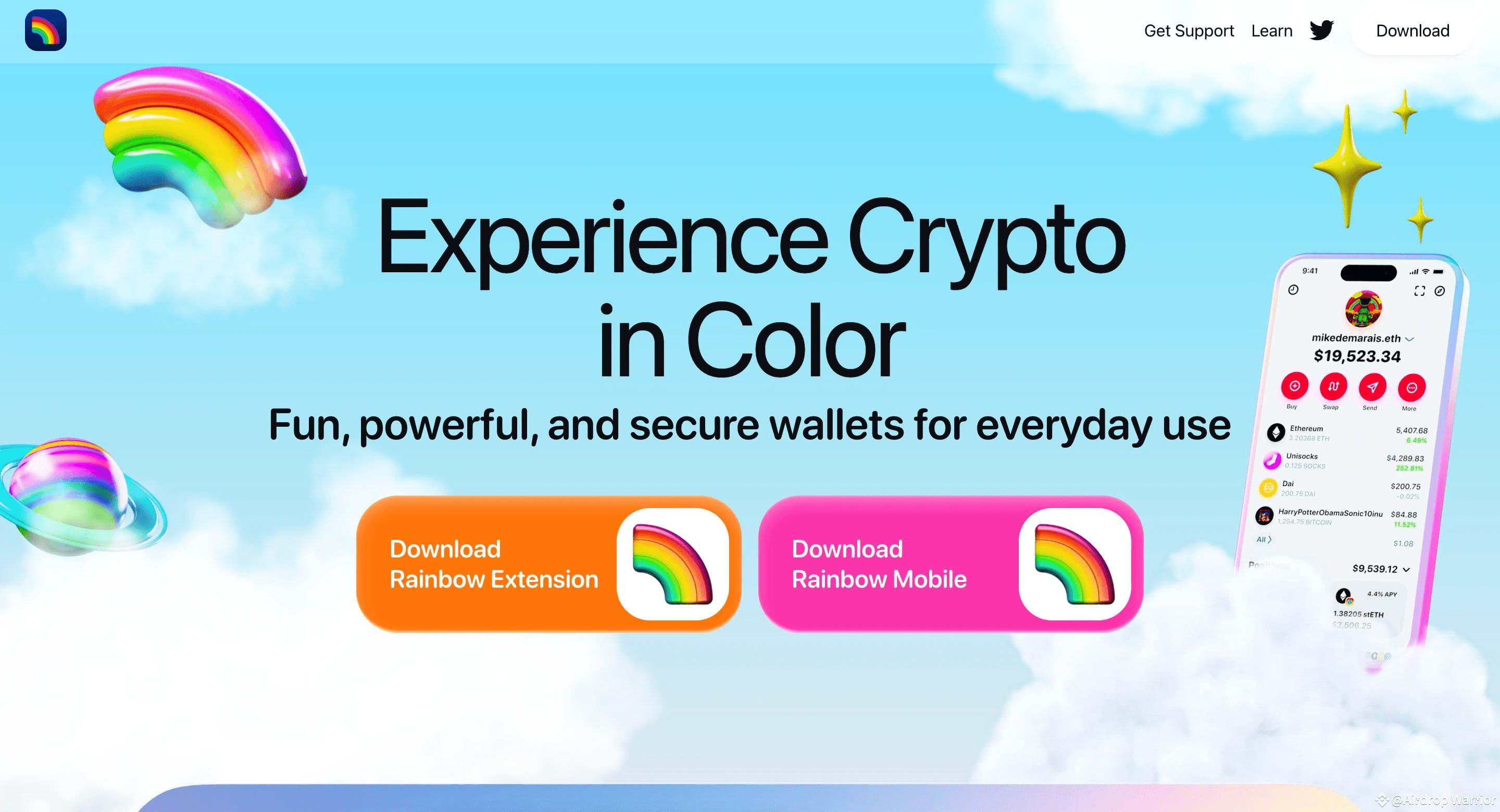 🔥🔥 Rainbow wallet airdrop with $20M Funding 😱😱 🌈 Rainb | Airdrop Warrior on Binance Square