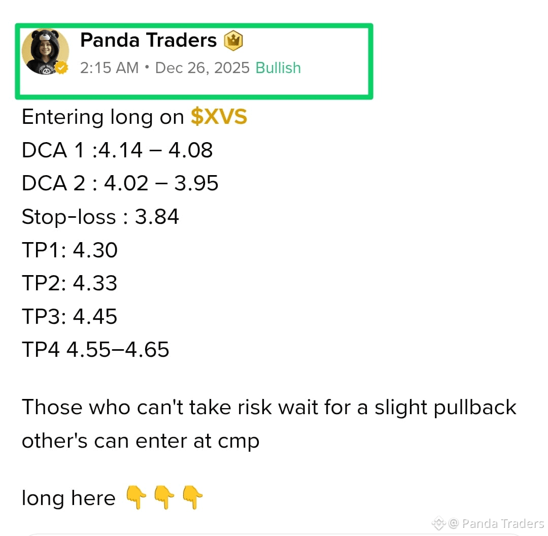 $XVS pumped and almost reached 3rd target 🎯 Now book | Panda Traders on ...