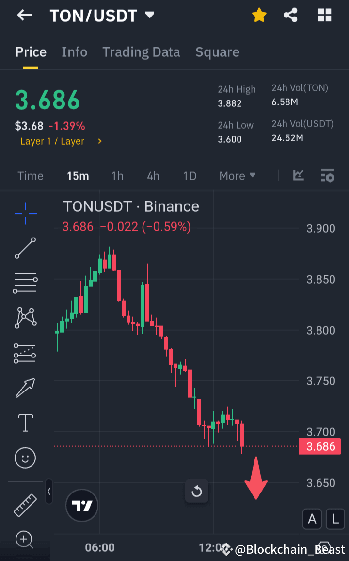 🚨 $TON /USDT Trade Analysis – Bearish Momentum Unfolding! | Blockchain_Beast on Binance Square