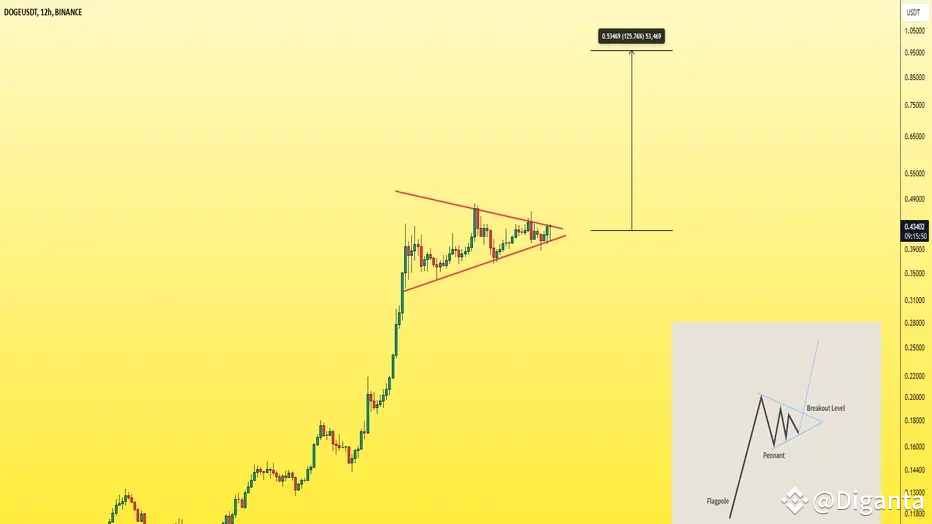 Dogecoin (DOGE) 12H Chart: Bullish Pennant Pattern Suggests Potential ...