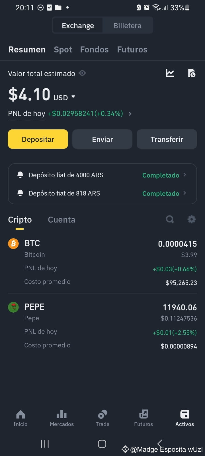 I started 2 days ago. Is my portfolio | Madge Esposita wUzl on Binance ...