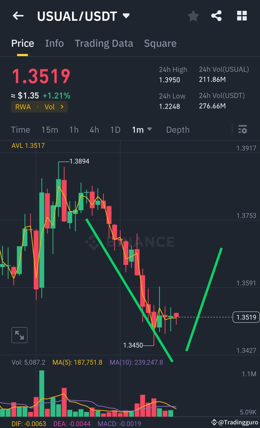 🚀 $USUAL /USDT Preparing for a Reversal – Key Levels in Foc | Tradingguro on Binance Square