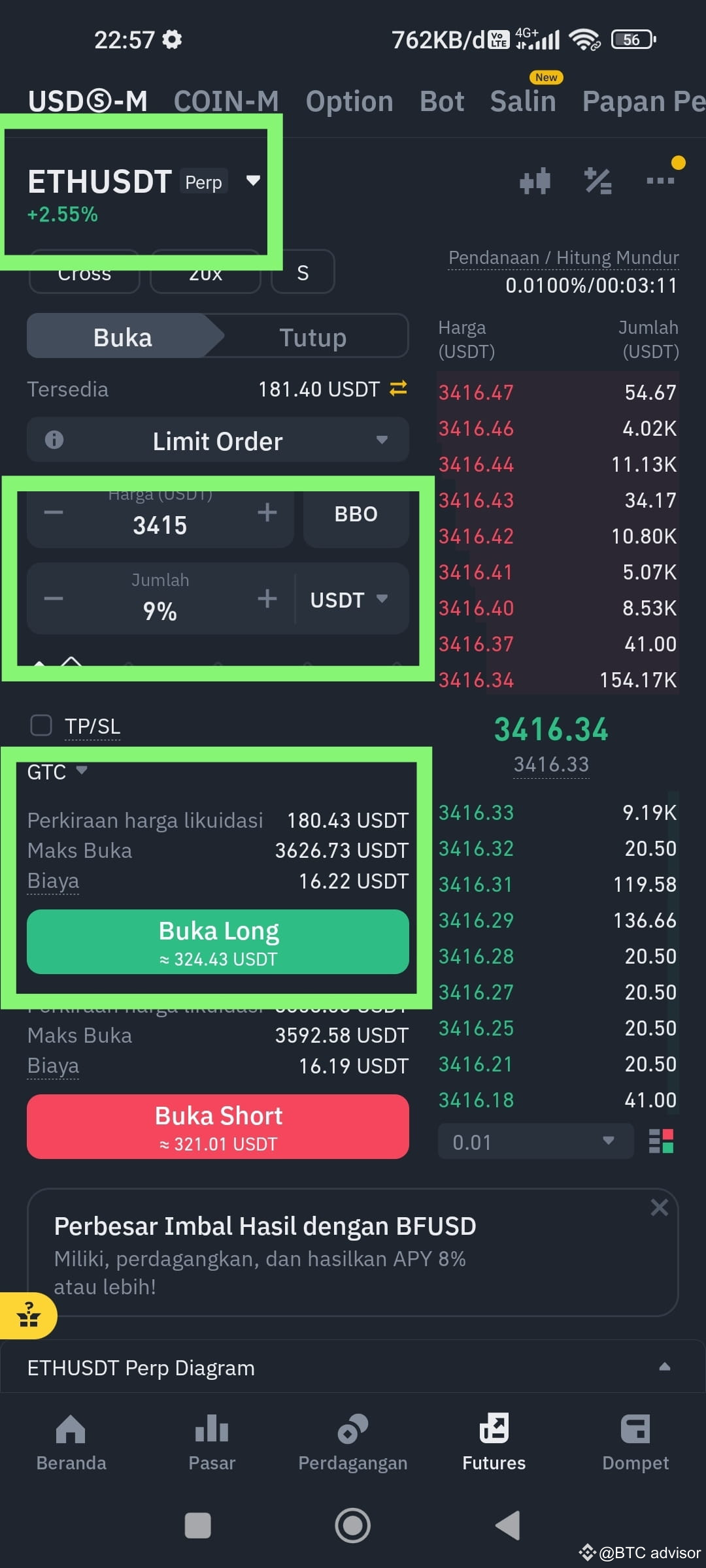 $ETH you can also directly open a long position, friends I | BTC advisor on Binance Square