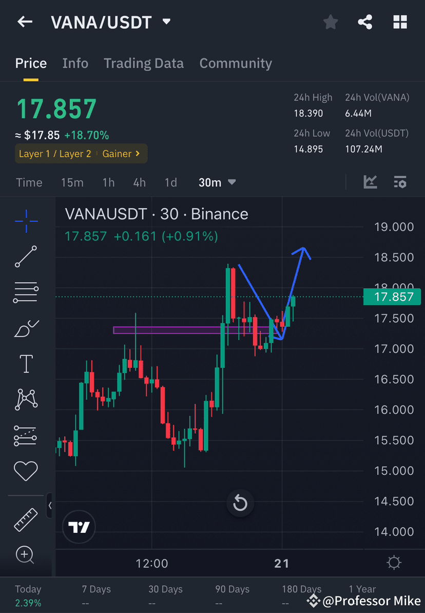 Bull Run Confirmed: $VANA /USDT Moving as Predicted!🔥💯 Th | Professor Mike on Binance Square