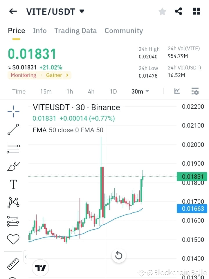 🚀🔥 $VITE /USDT: UNSTOPPABLE BULLISH MOMENTUM - HUGE BREAKO | BlockchainBelle on Binance Square
