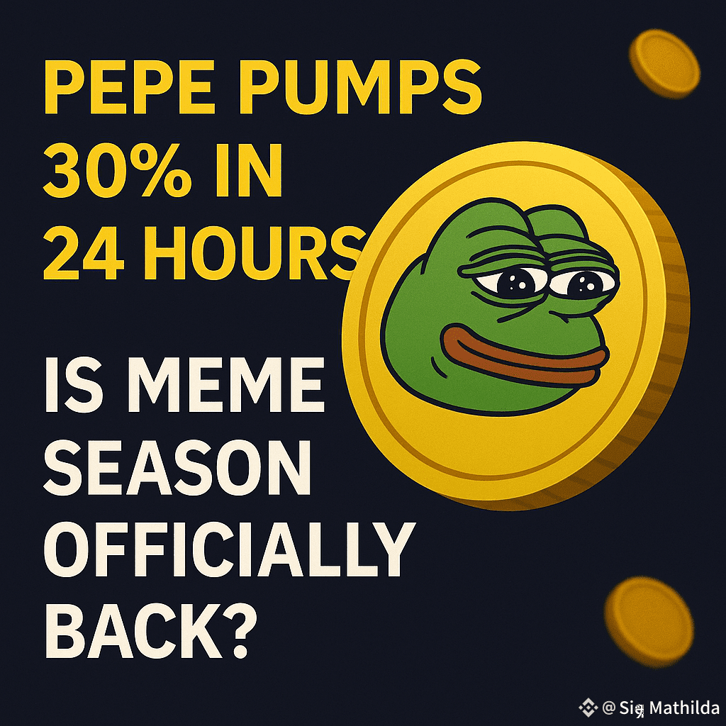 🔥 Hot Topic: $PEPE Surges Again — Is Meme Season Back? 🐸 | Siq Mathilda ...