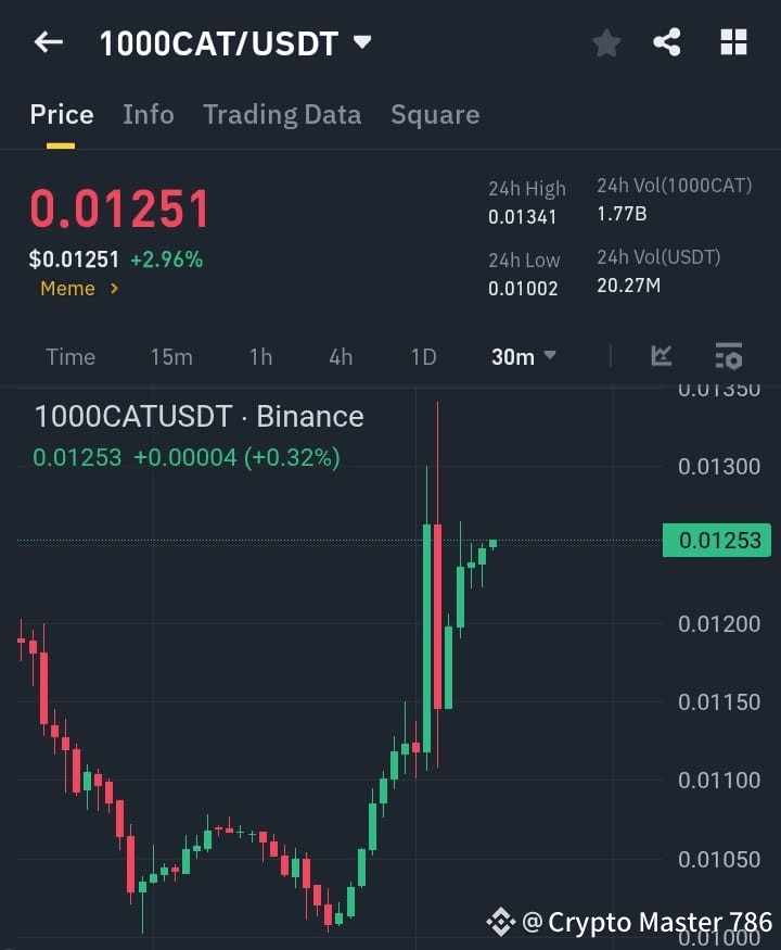 $1000CAT /USDT – MEGA PUMP MODE ACTIVATED! 🚀 Current Price | Crypto Master 786 on Binance Square