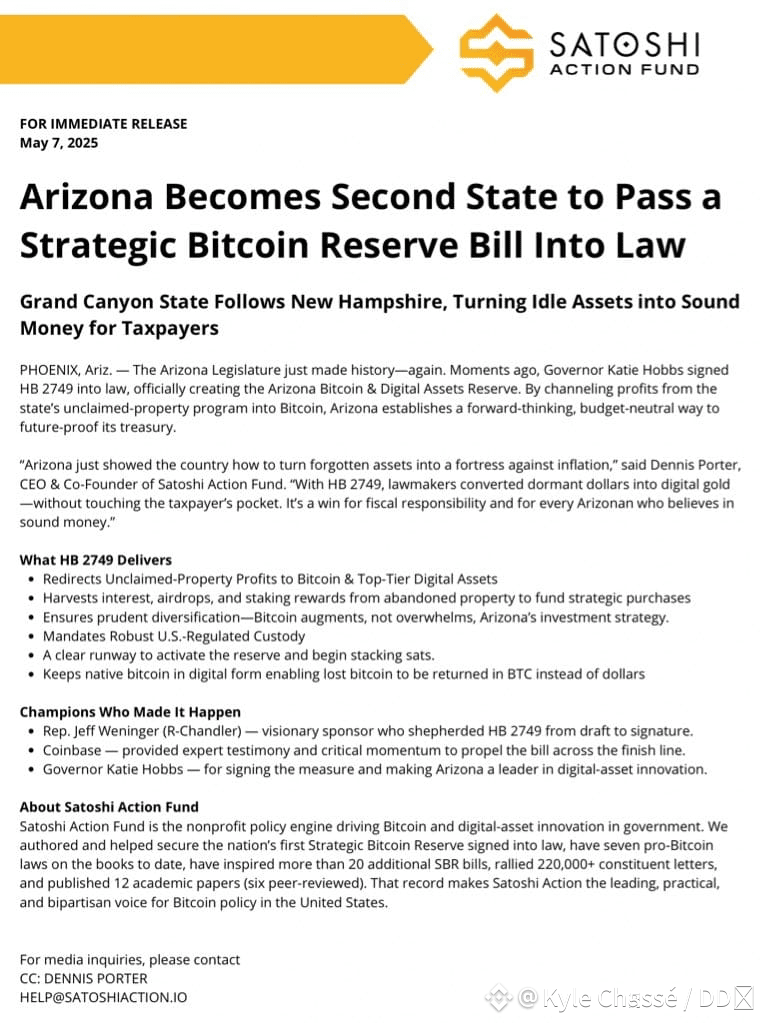 HOLY SHOT ARIZONA IS THE SECOND STATE TO SIGN A BITCOIN RES | Kyle ...
