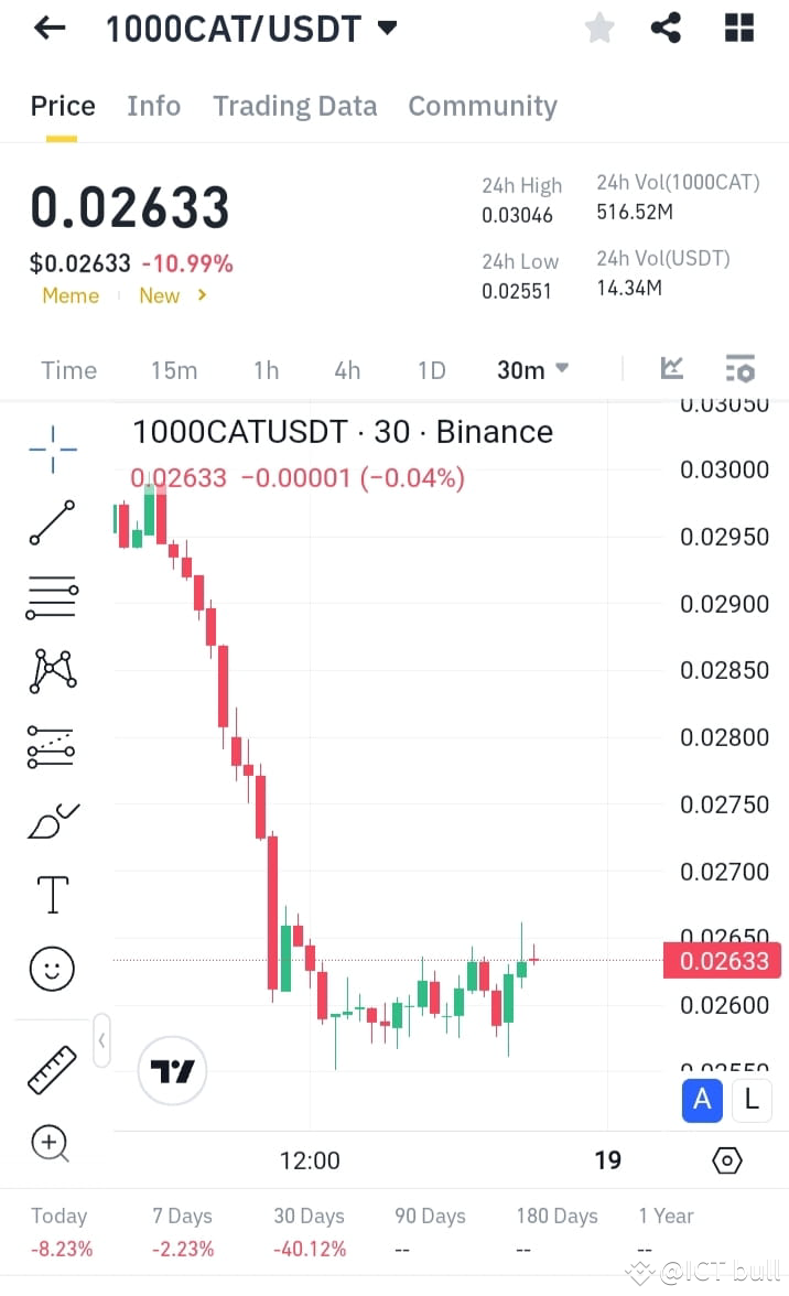 $1000CAT /USDT Spot Trade Signal - Consolidation Phase Oppor | ICT bull on Binance Square
