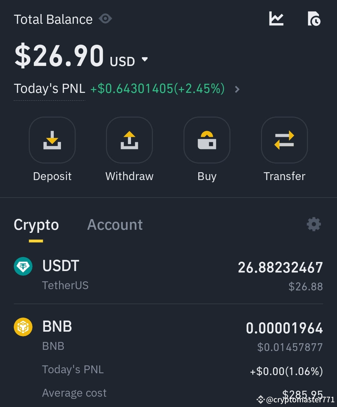 My balance and Bainance Payayment amount 😀😛 | cryptomaster771 on ...