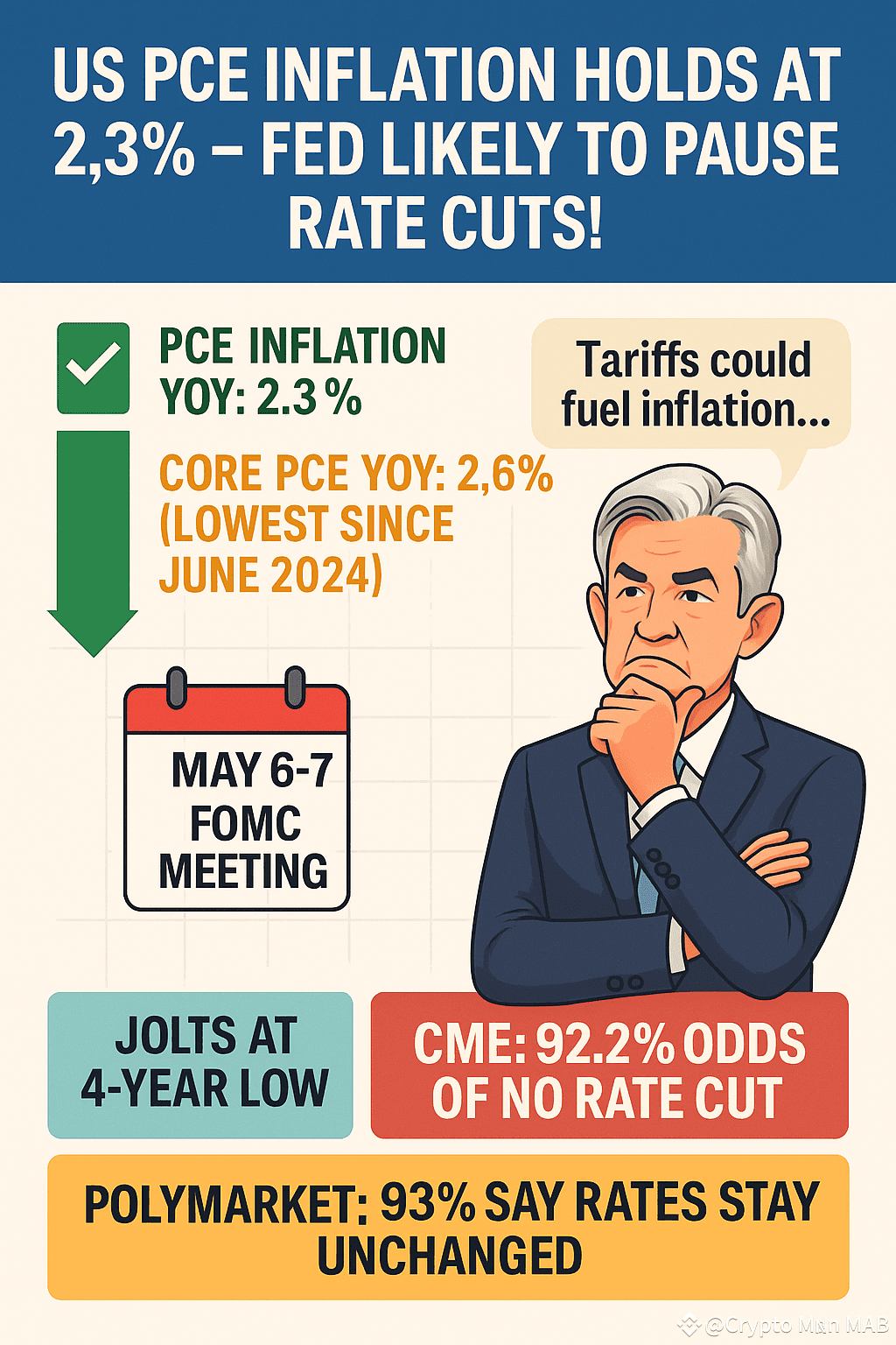 U.S. PCE Inflation Holds at 2.3% in March Rate Cut Odds Plu | Crypto ...