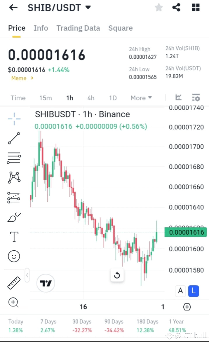 $SHIB /USDT Bull Run Alert 🚀 Current Price: $0.00001616 L | ICT bull on Binance Square