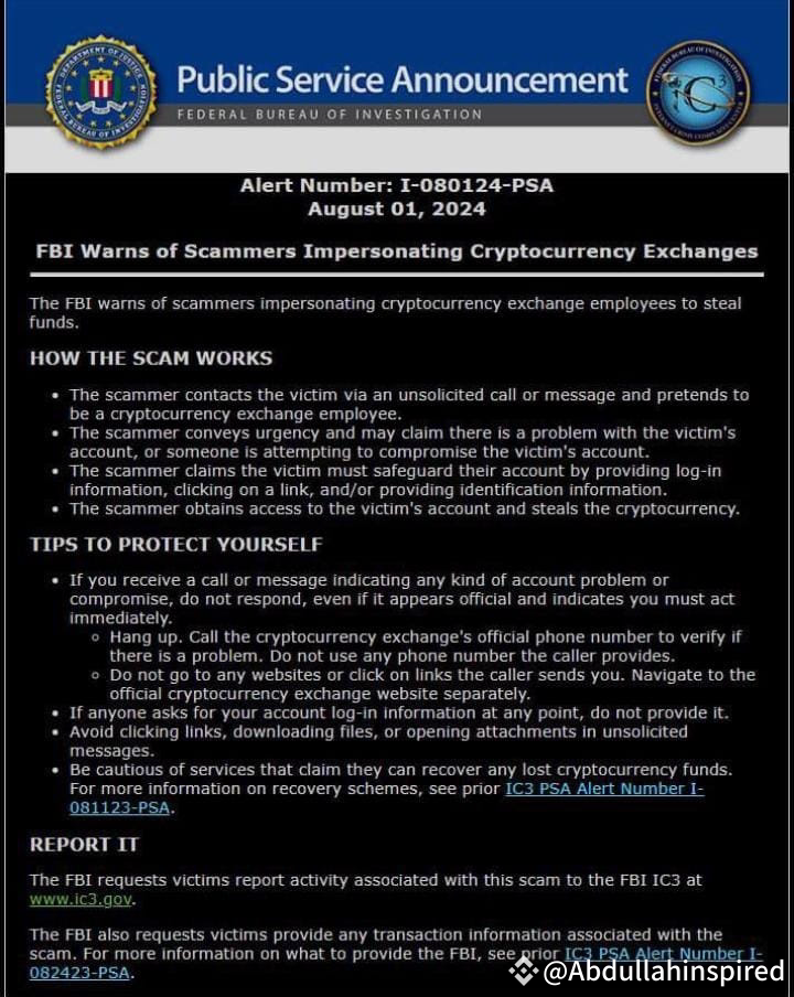 🇺🇸 The FBI has issued a warning about scammers posing as c ...