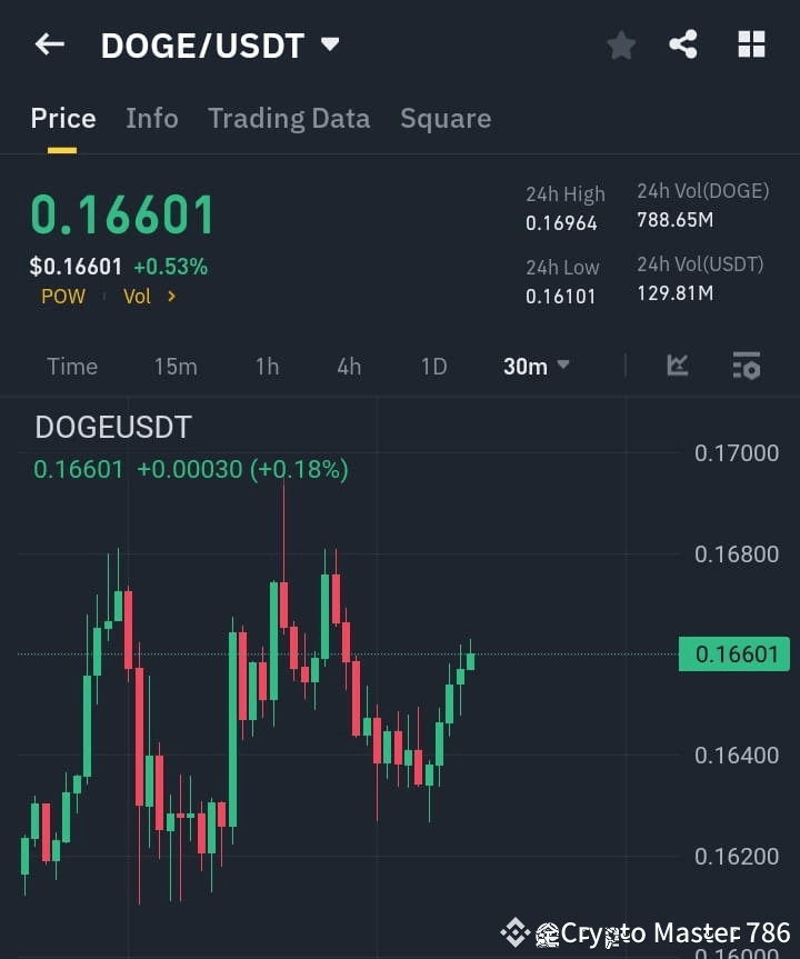 $DOGE /USDT – Coiling for a Breakout? 🔥🚀 Price: $0.16601 ( | Crypto Master 786 on Binance Square