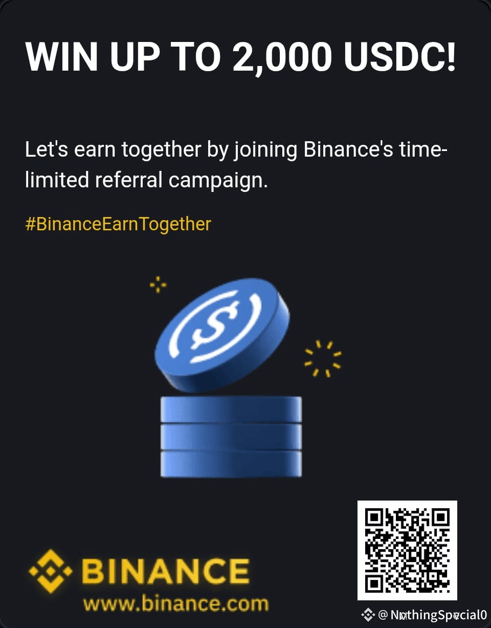 🤑 Join Me and Win Up to 2,000 USDC on Binance! Hey Binance | NothingSpecial0 on Binance Square