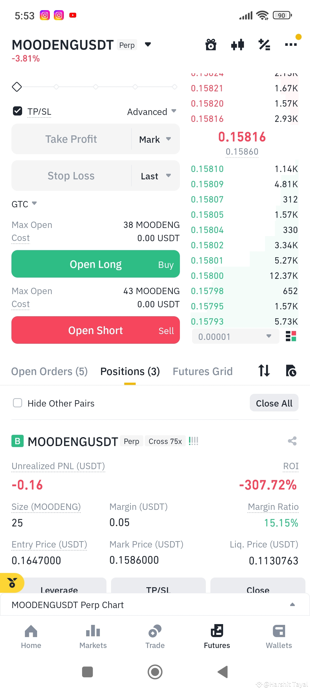 Hold Or close? This coin is newly launched on binance futu | Harshit ...