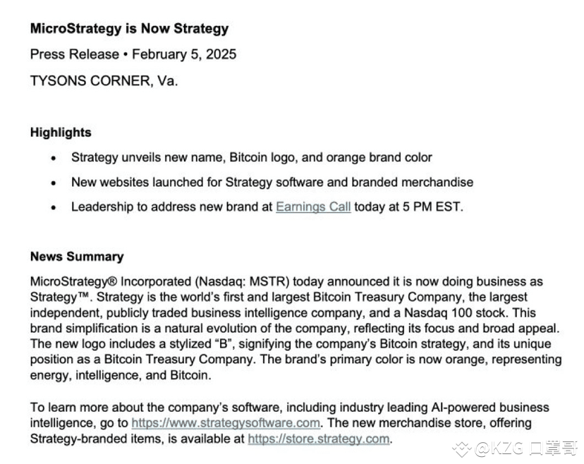 MicroStrategy changed its name and is now called Strategy. | KZG Crypto ...