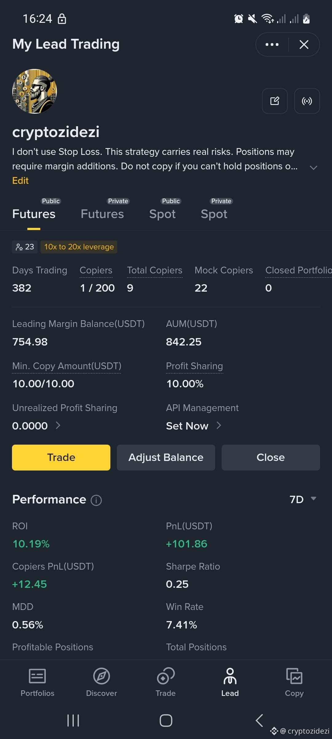 Start Capital : 1000 Usdt Days Trading : 382 Cash Win : | cryptozidezi ...