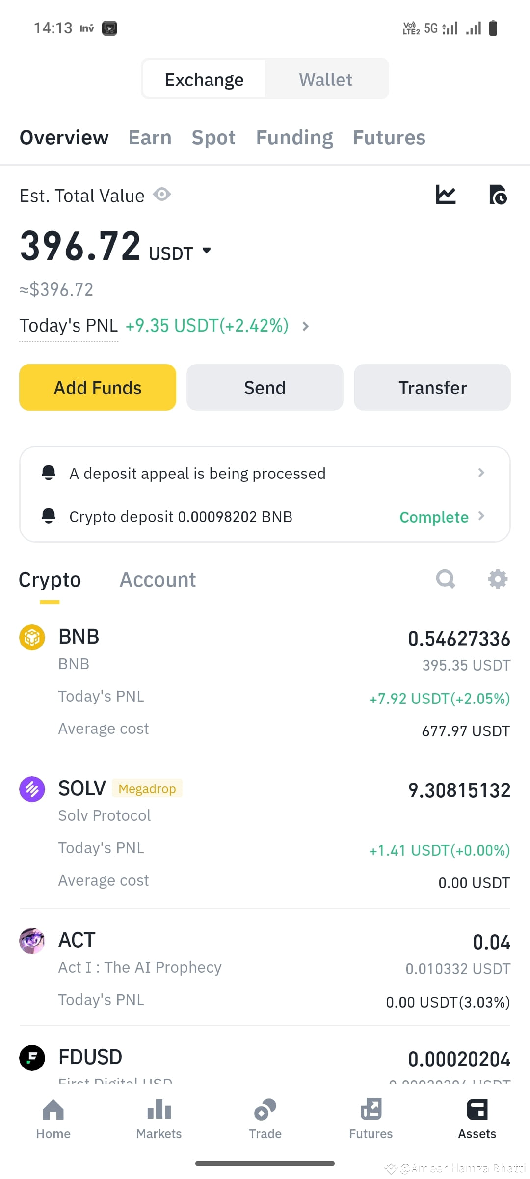 $BNB today is 723💰 or 720 between this on 2 percent high | Ameer Hamza Bhatti on Binance Square