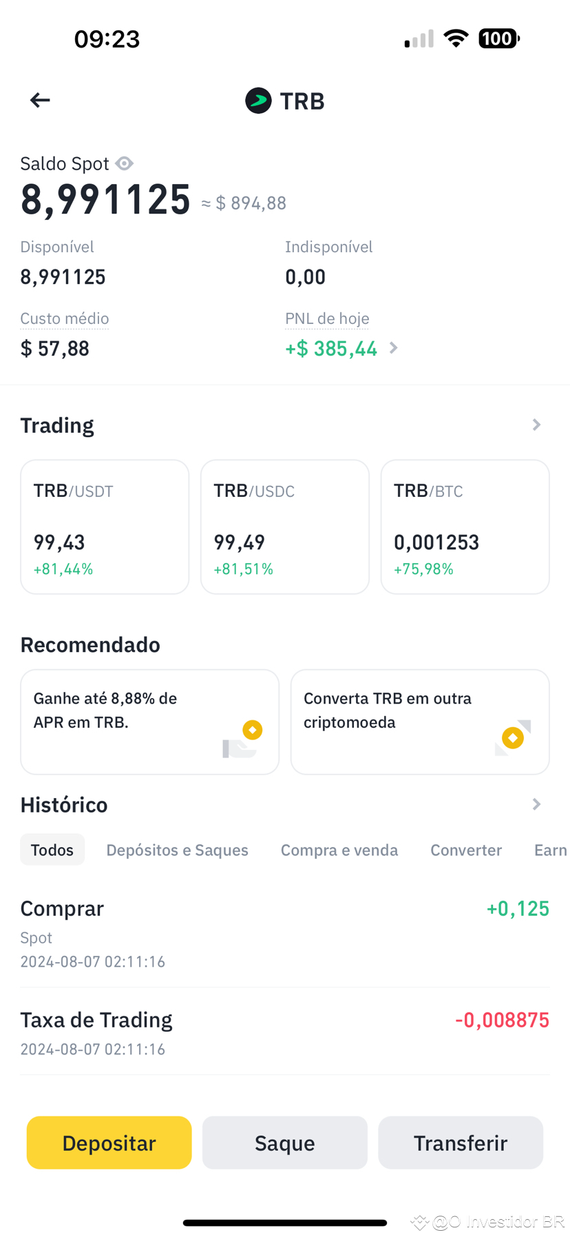 Tellor Coin (TRB) has seen an impressive 98% appreciation ye | O Investidor BR on Binance Square