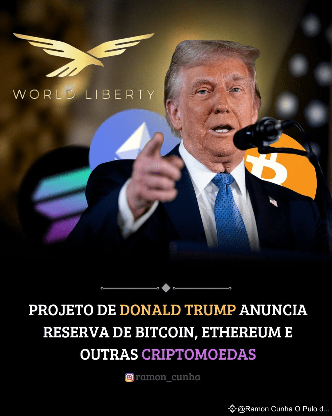 💰 TRUMP ENTERS THE CRYPTO WORLD FOREVER! 💰 The World Libe | Ramon Cunha ...