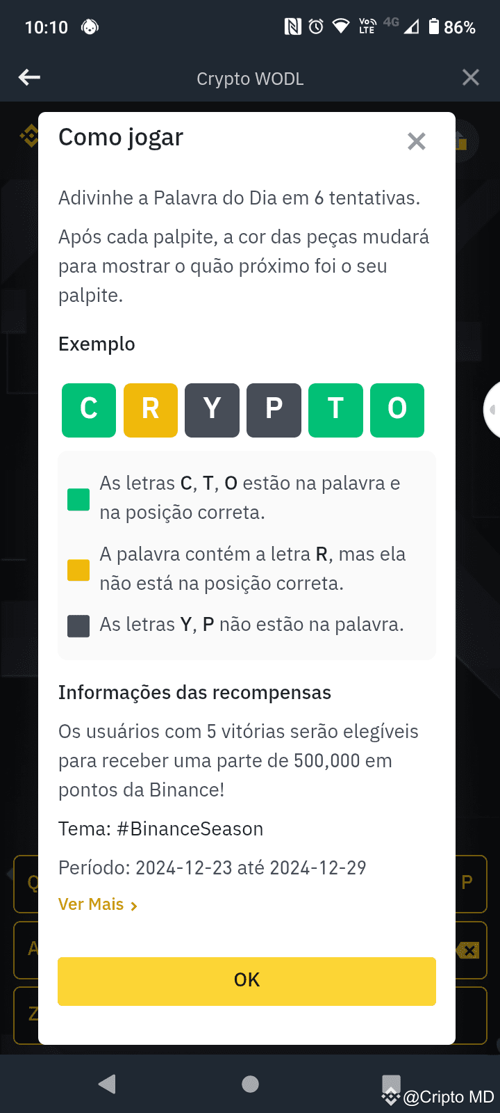 Does anyone know the word to help me? I've tried to do some | Cripto MD on Binance Square