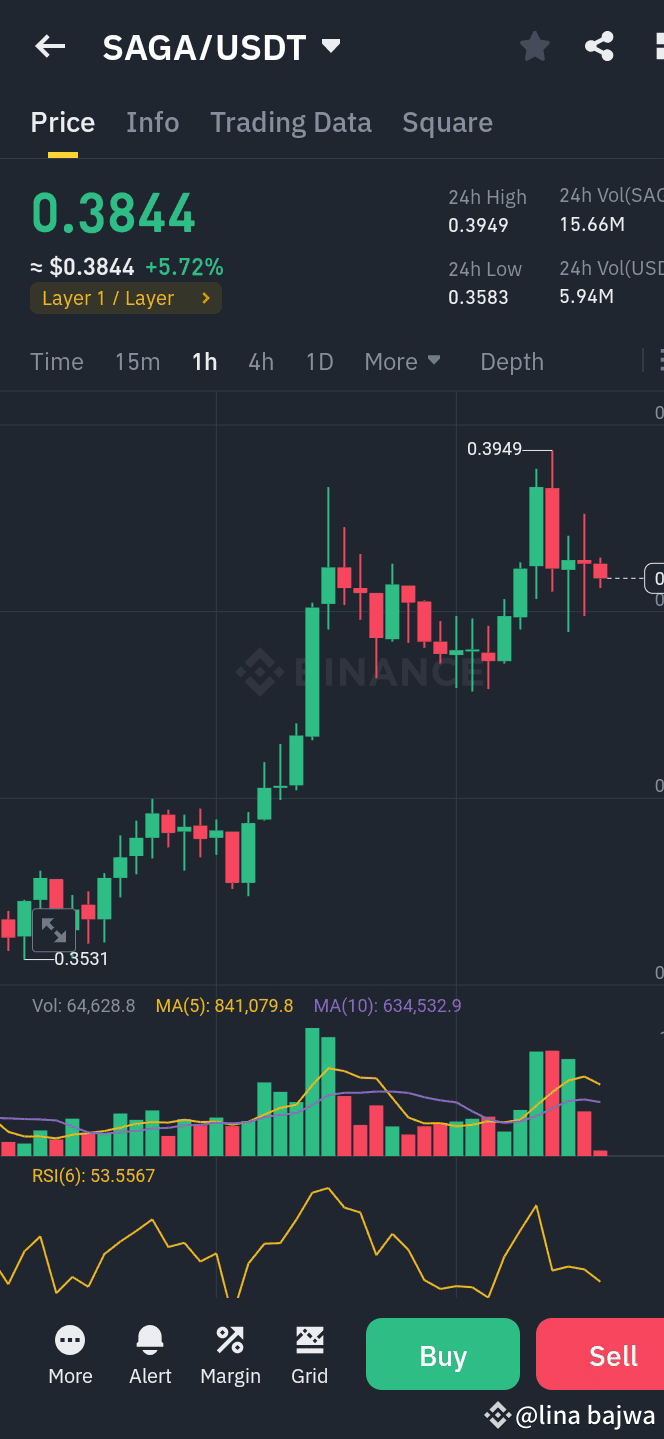 $SAGA /USDT - Gainer layer long trade signal 🚨 📌current pr | lina bajwa on Binance Square