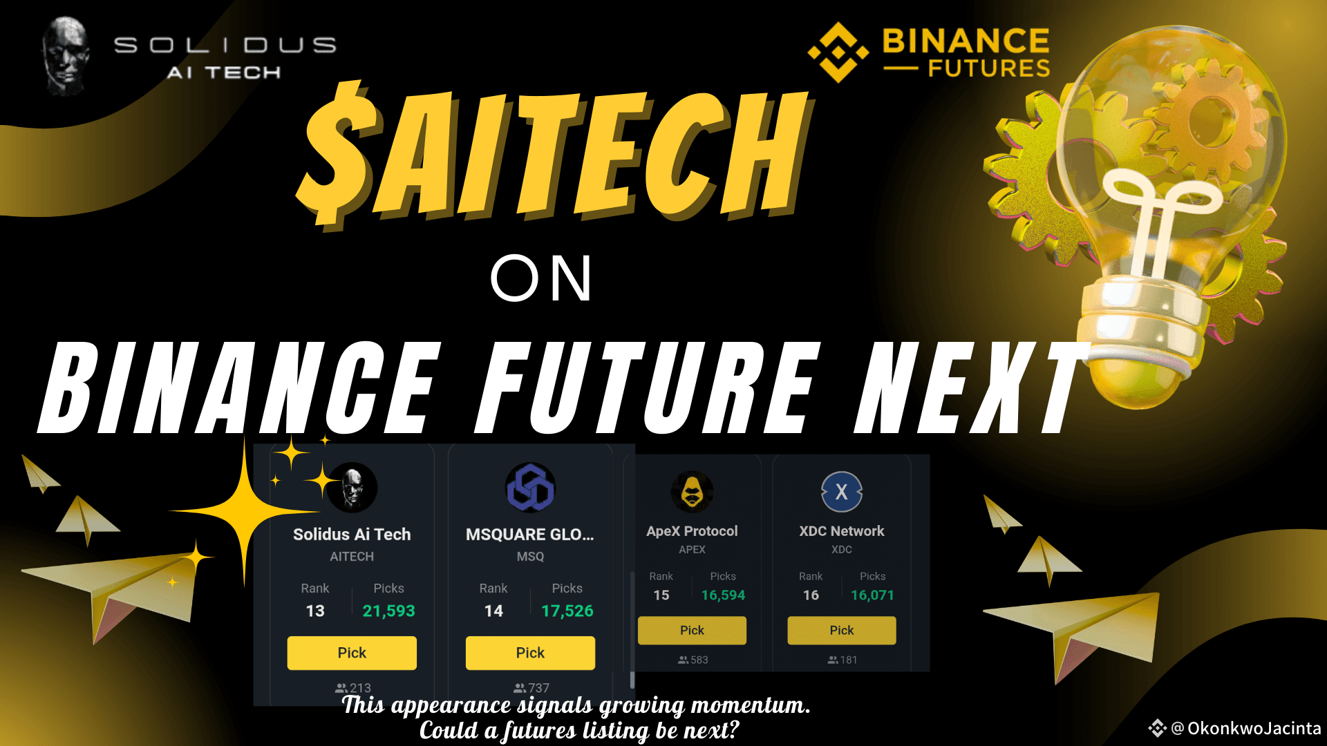 $AITECH IS SHOWN ON BINANCE FUTURES NEXT Some things don’t ...
