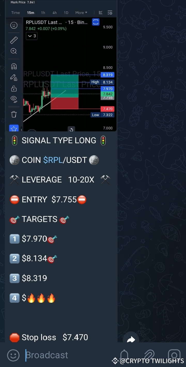 #1000CHEEMS&TSTOnBinance 🚨 RPL/USDT LONG SIGNAL – ALL TARG | CRYPTO TWILIGHTS on Binance Square