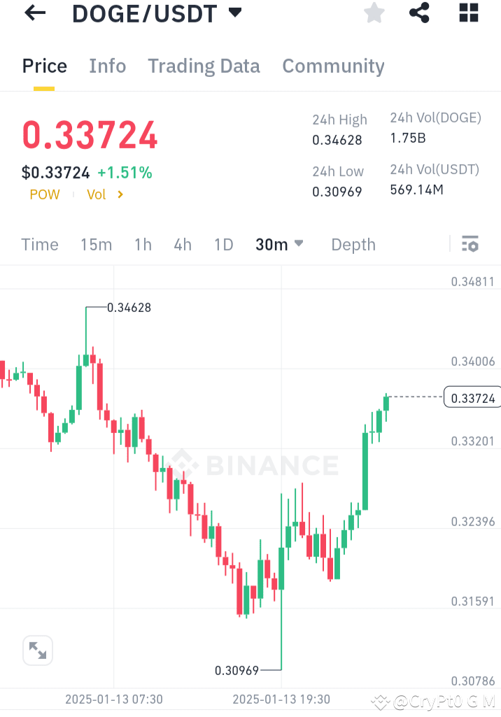 $DOGE /USDT Technical Analysis & Trade Signals (January 13 | CryPt0 G M on Binance Square