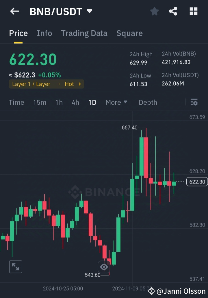 🚨$BNB BNB/USDT HOLDING STRONG AT $622 – WHAT’S NEXT? 🚨 | Janni Olsson on Binance Square