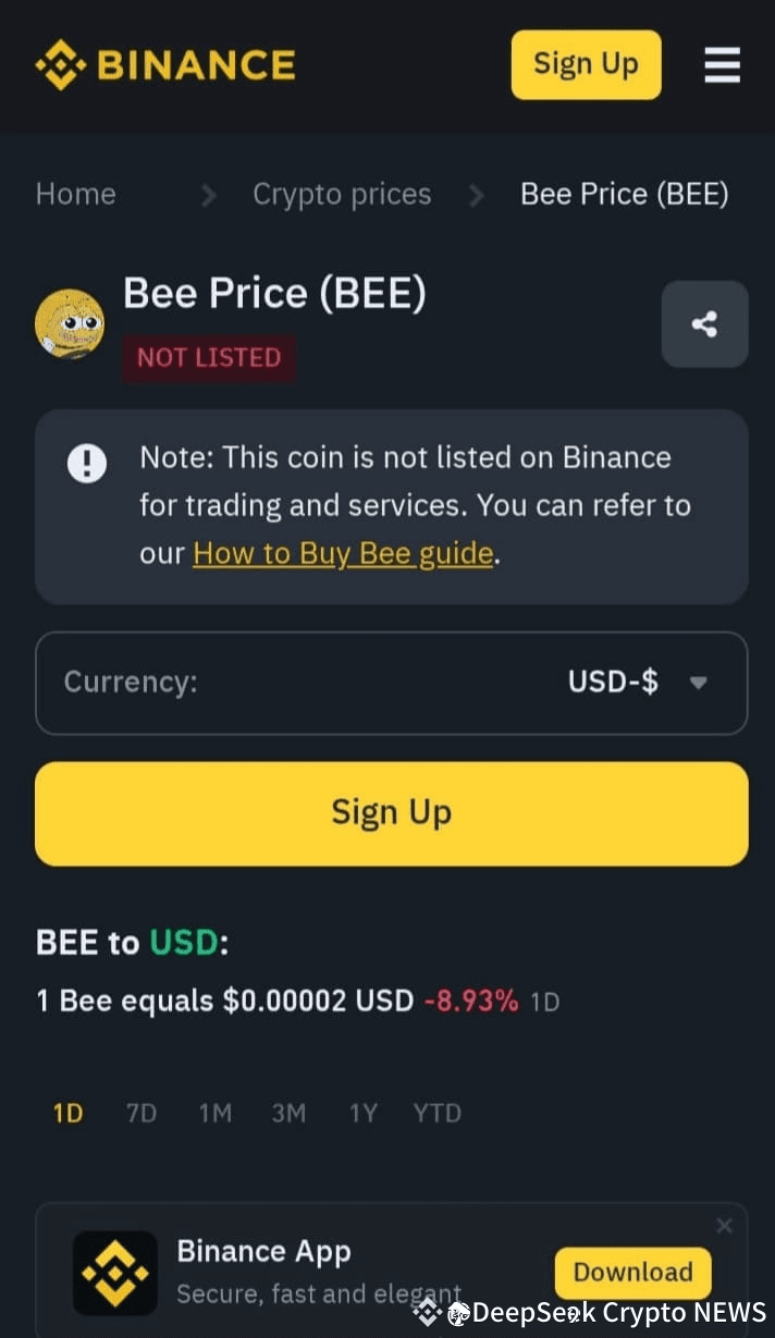 #BeeNetwork Binance ready to list 🐝 #BEE You are not la | DeepSeek ...