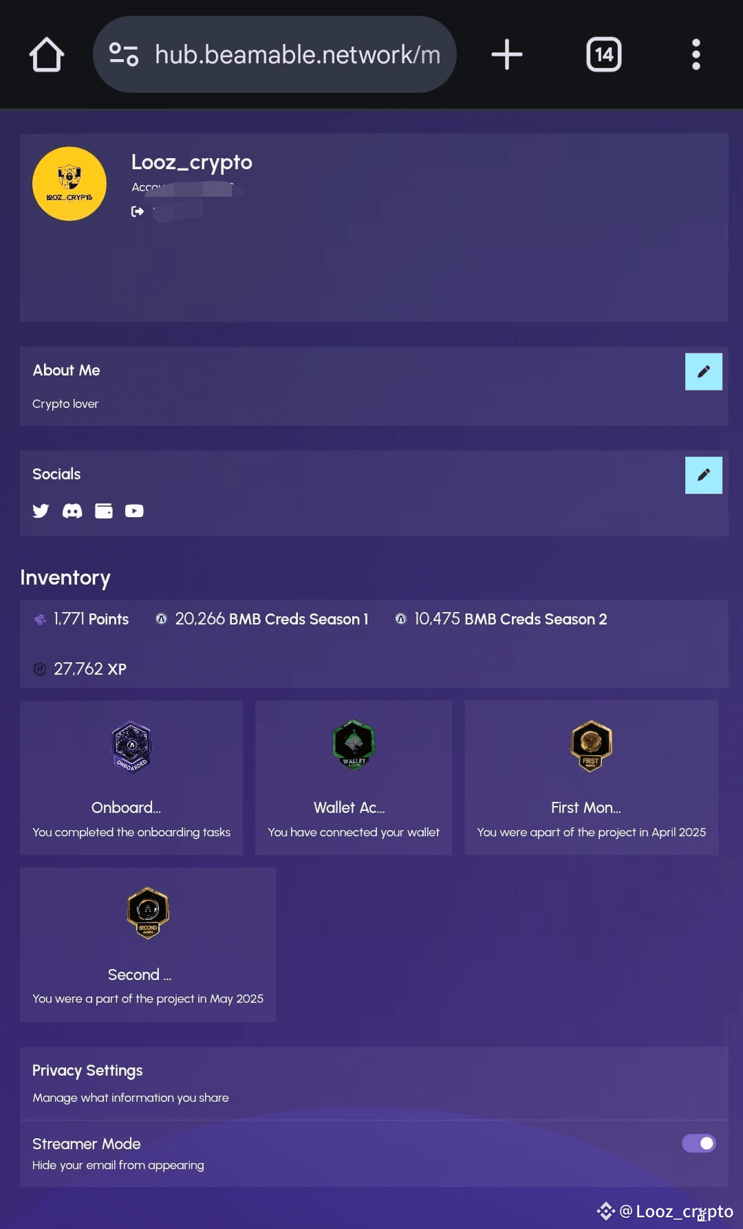 #Airdrop UPDATE Beamable network Season 2: Link : https: | Looz_crypto on Binance Square