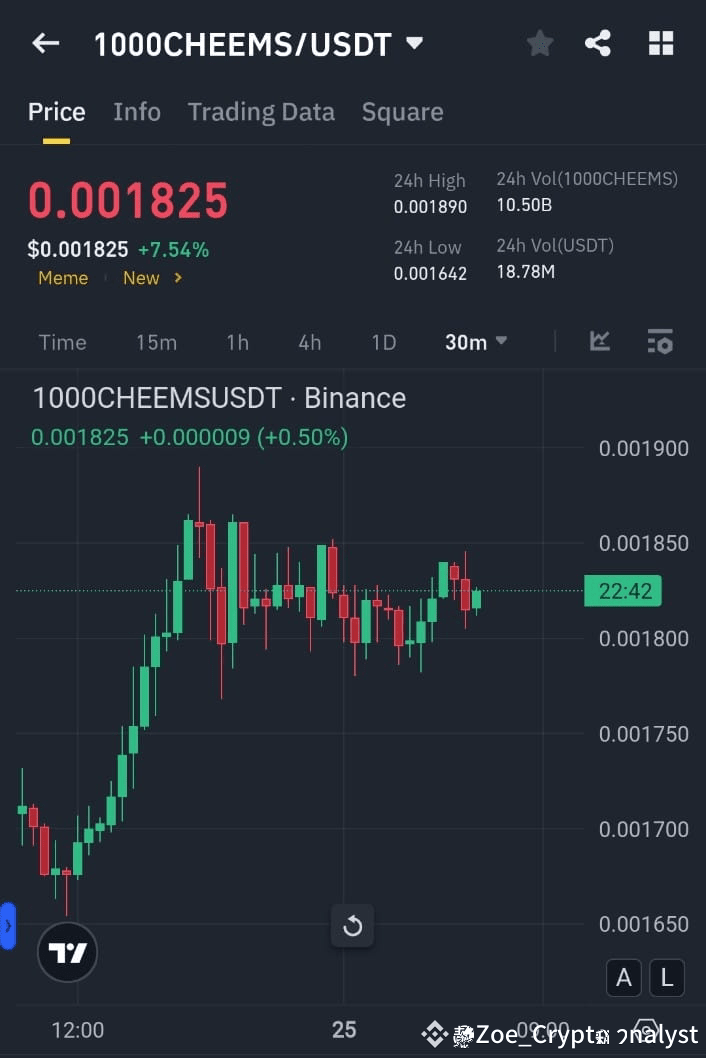 🚀 $1000CHEEMS /USDT CONSOLIDATION BEFORE THE NEXT BIG MOVE | Zoe_Crypto analyst on Binance Square