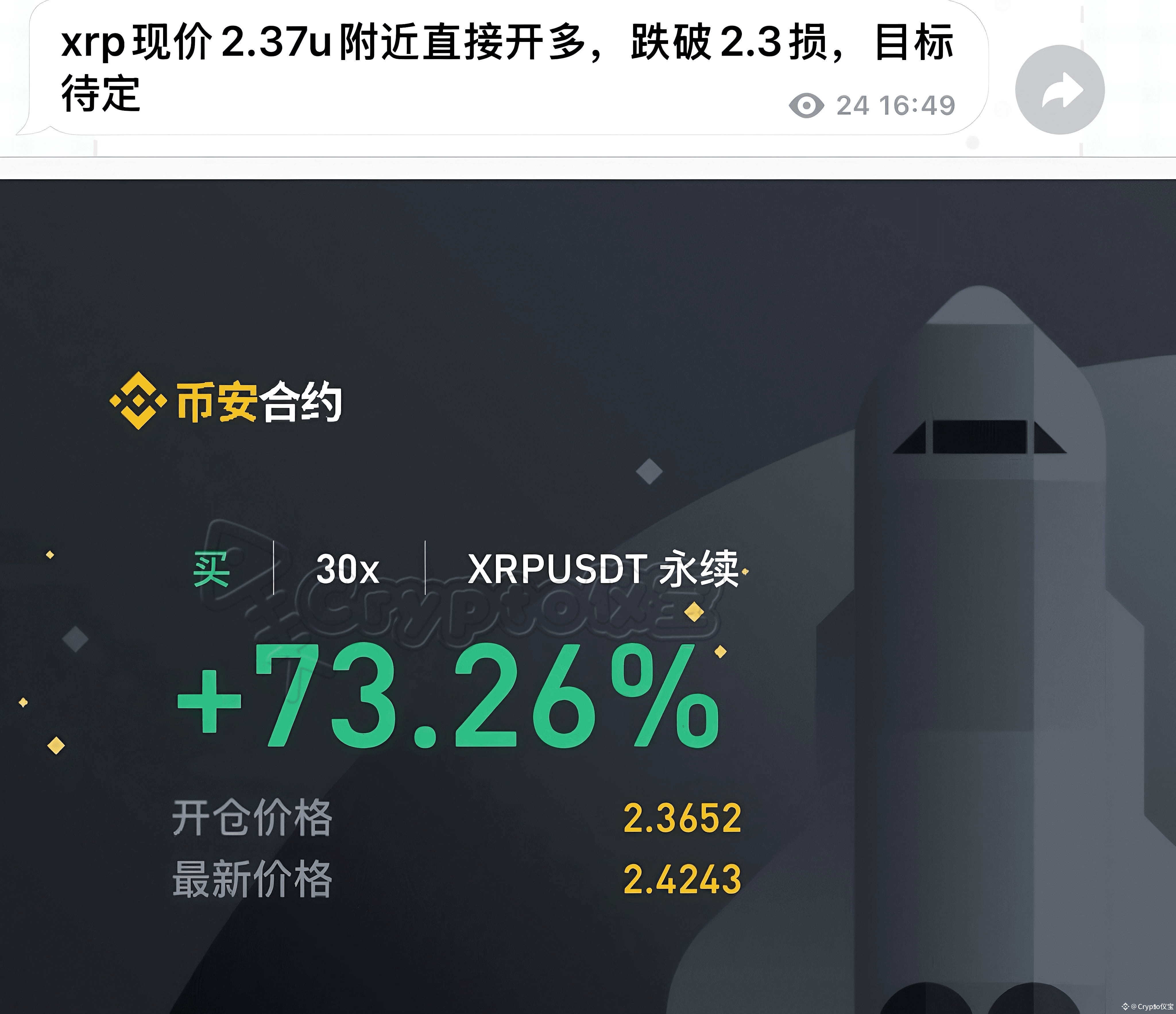$XRP Today feels like a cheat day, all five codes are prof | Crypto仪宝 ...