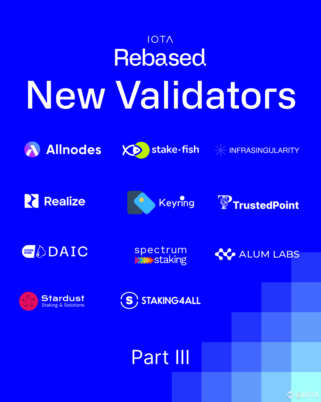 🌐 IOTA Rebased welcoming top-tier validators, staking provi | IOTA on Binance Square
