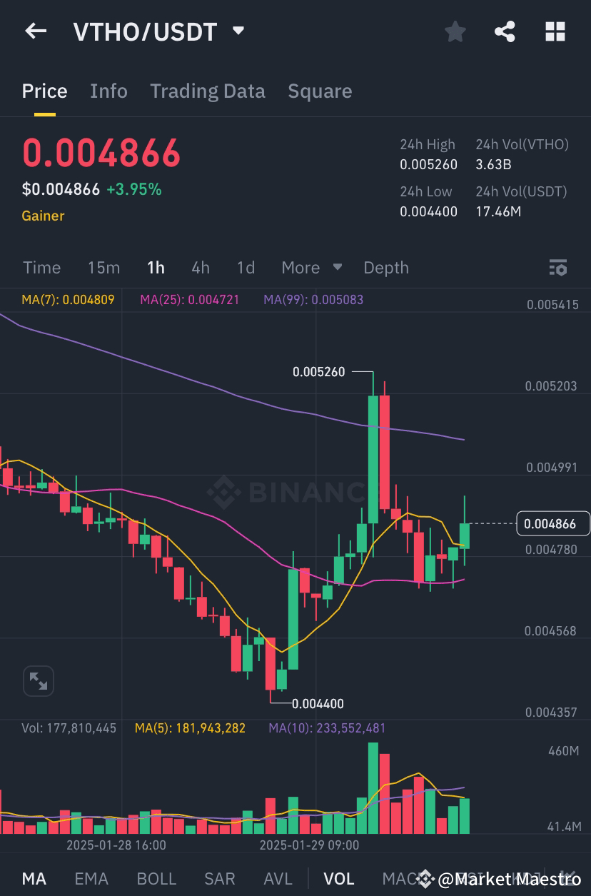 Fueling the Future: $VTHO Token on the Rise with 3.95% Gain! | Market ...