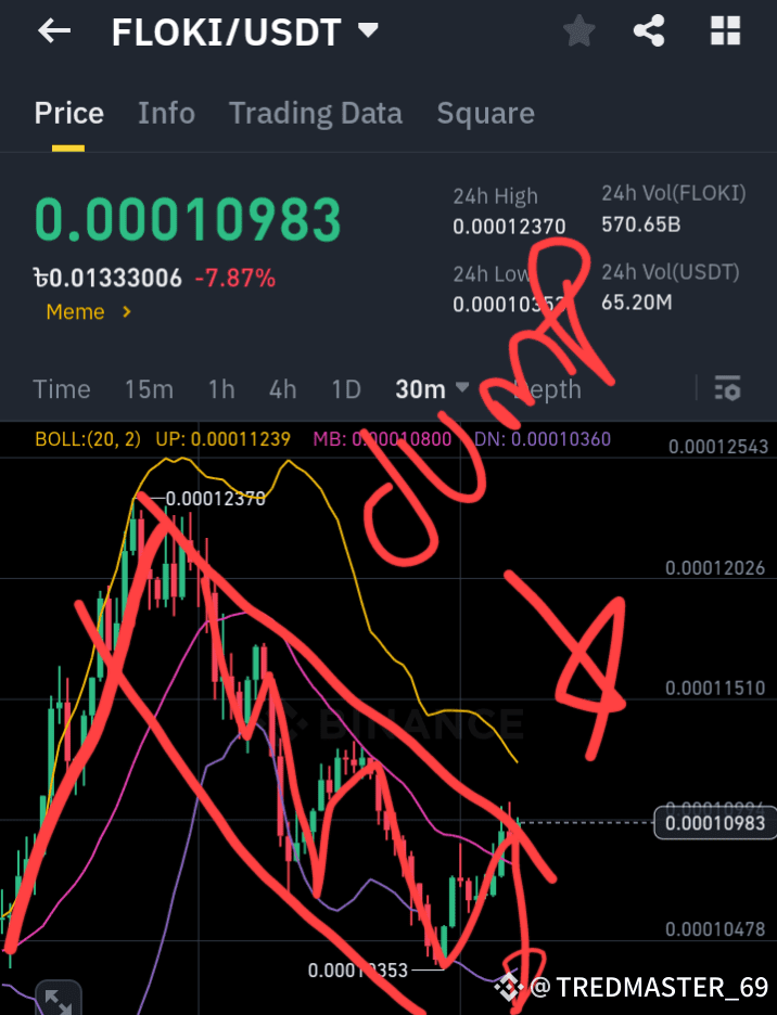 $FLOKI ⚠️ There’s Strong Sellers — FLOKI Under Heavy | TRADEMASTER_69 ...