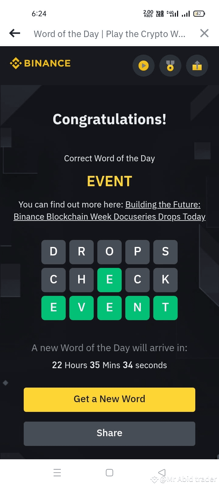#WORD_OF_THE_DAY_BINANCE Hey friends, my word of the day wa | Mr Abid ...