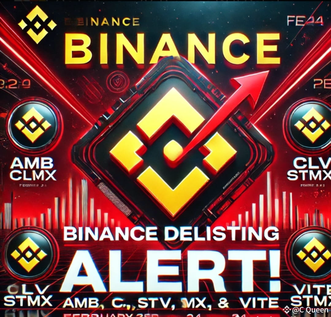 🚨 #BINANCE TO DELIST AMB, CLV, STMX, AND VITE ON FEBRUARY 2 | C Queen on Binance Square