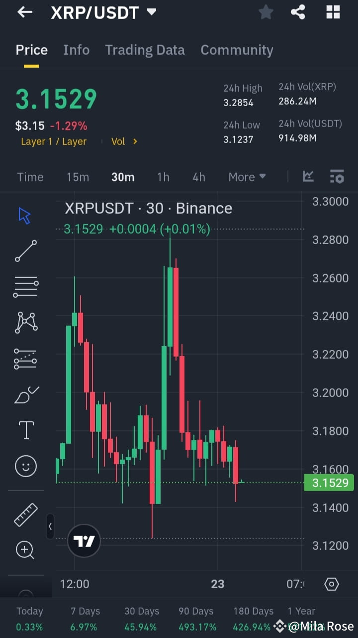 $XRP /USDT Slight Dip Move 💯 🔥 Ready For Recovery Update | Mila Rose on Binance Square